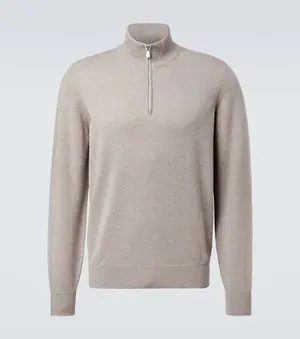 Brunello Cucinelli Cashmere Half-zip Sweater - Brown