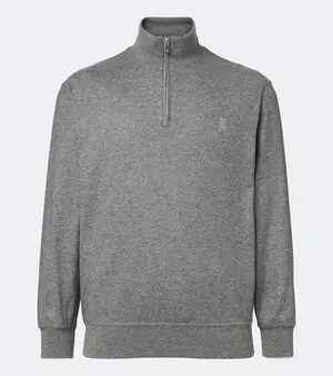 Brunello Cucinelli Cashmere Half-zip Sweater - Grey