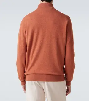 Brunello Cucinelli Cashmere Half-zip Sweater - Orange