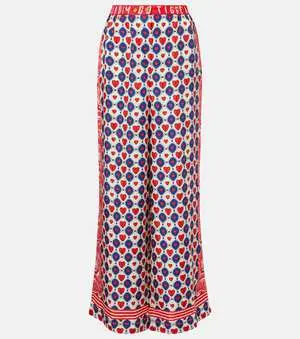 Camilla Printed Silk Palazzo Pants
