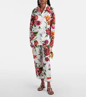 Dolce & Gabbana Floral Oversized Cotton Shirt - Multicoloured