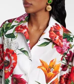 Dolce & Gabbana Floral Oversized Cotton Shirt - Multicoloured