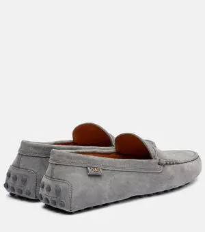 TOD'S Gommino Suede Driving Shoes - Grey
