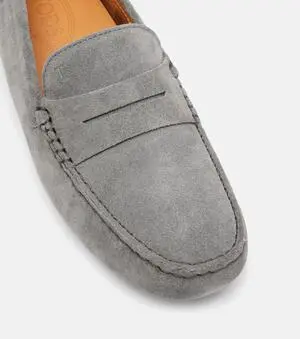 TOD'S Gommino Suede Driving Shoes - Grey