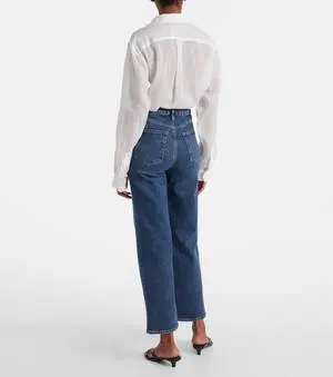 FRAME Wide-leg High-rise Jeans