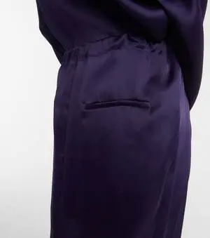 Khaite Chenton Silk Organza Maxi Skirt - Blue