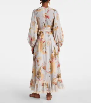 Zimmermann Ascension Floral Ruffled Midi Dress - Multicoloured