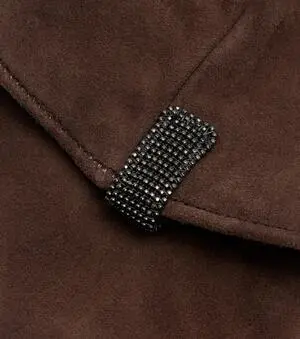 Brunello Cucinelli Monili Suede Gloves - Brown