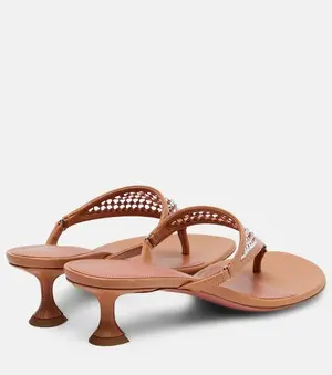 Amina Muaddi Cameron 45 Embellished Thong Sandals