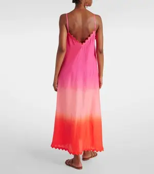 JULIET DUNN Scalloped Silk Slip Dress