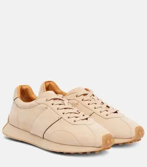 TOD'S Vintage Suede Sneakers - Beige