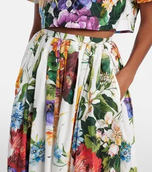 Dolce & Gabbana Floral Gathered Midi Skirt