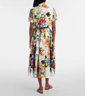 Dolce & Gabbana Floral Gathered Midi Skirt