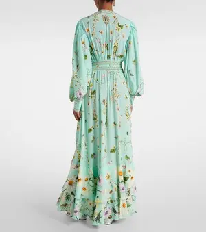 Camilla Floral Silk Crepe Maxi Dress