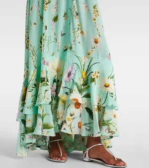 Camilla Floral Silk Crepe Maxi Dress