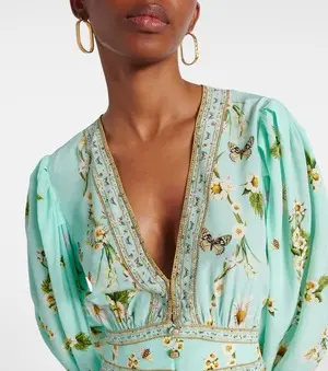 Camilla Floral Silk Crepe Maxi Dress