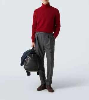 Brunello Cucinelli Alpaca, Wool, Silk, And Cotton-blend Turtleneck Sweater
