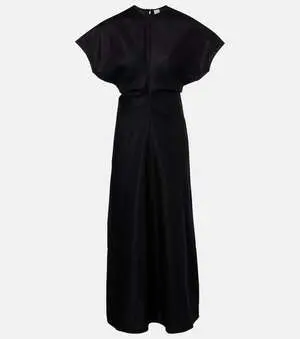 TOTEME Gathered Maxi Dress - Black