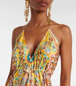 Etro Printed Silk Midi Dress - Multicoloured