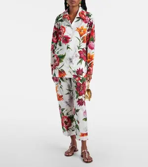 Dolce & Gabbana Floral Oversized Cotton Shirt