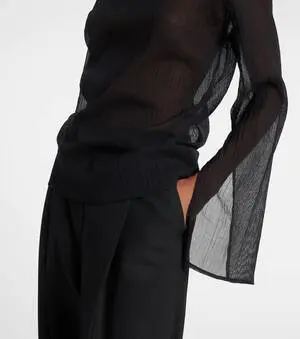 TOTEME Cotton And Silk Turtleneck Top