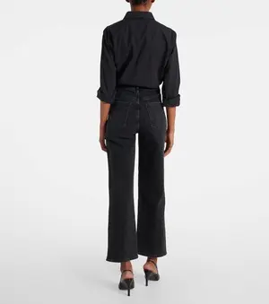 FRAME The Wide Wide-leg Jeans - Black