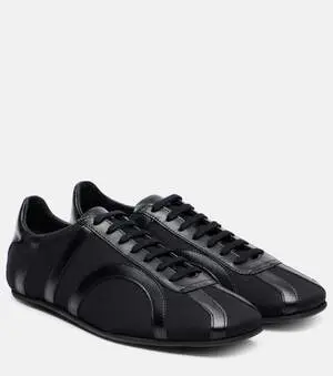 TOTEME Leather-trimmed Sneakers - Black