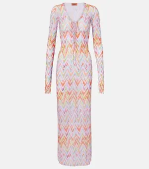 Missoni Chevron Tulle Beach Dress - Multicoloured
