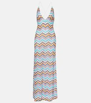 Missoni Zigzag Lamé Maxi Dress - Multicoloured