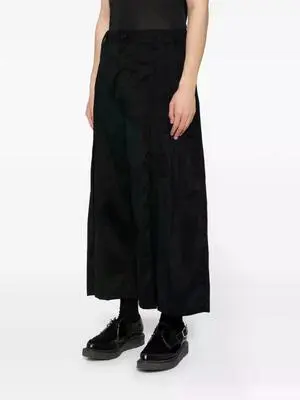 SONGZIO Box Pleat Cropped Wide Leg Pants