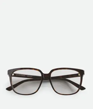BOTTEGA  VENETA Classic Square Eyeglasses - Havana/transparent