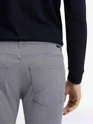 BOSS Mélange-effect Slim-fit Trousers - Grey
