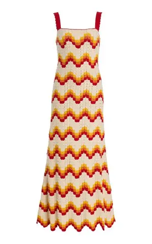 Escvdo Marea Crocheted Maxi Dress - Multi