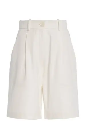 S.S.DALEY Clement Pleated Wool Shorts