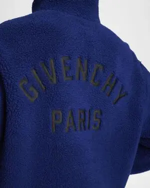 Givenchy Logo Fleece Jacket - Bright Blue