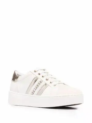 Geox Skyely Leather Sneakers - Neutrals
