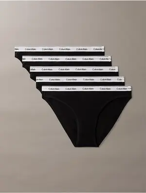 Calvin Klein Icon Logo 5-pack Low Rise Bikini - Black