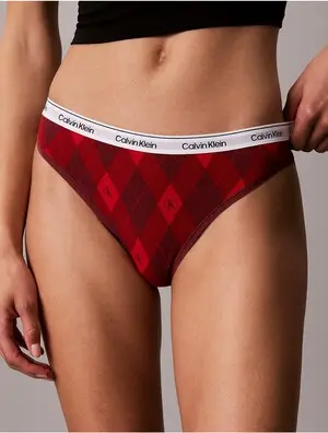 Calvin Klein Icon Logo 5-pack Low Rise Bikini - Established Red Multi