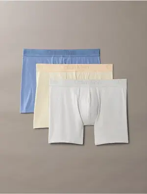 Calvin Klein 3-pack Boxer Brief - Oatmeal/sky Gray/blue Tulip