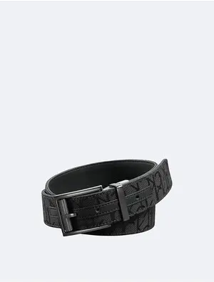Calvin Klein Caleb Logo Reversible Belt - Black
