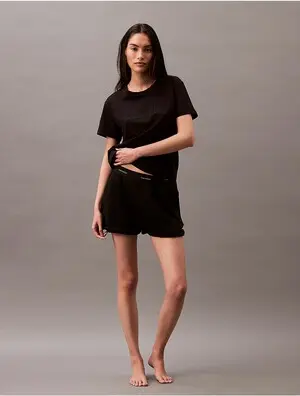 Calvin Klein Cotton Terry Lounge Shorts - Black