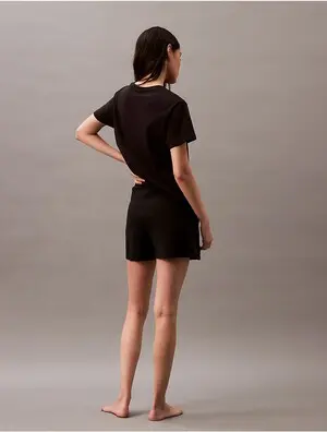 Calvin Klein Cotton Terry Lounge Shorts - Black