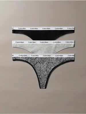 Calvin Klein Icon Logo 3-pack Low Rise Thong - Multi