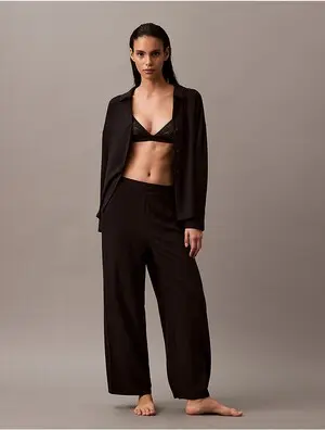 Calvin Klein Woven Viscose Sleep Pants - Black