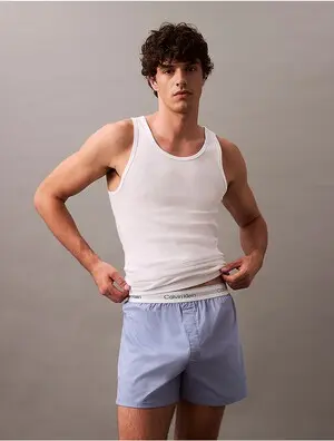 Calvin Klein Cotton Poplin Boxer Glacier
