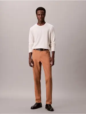 Calvin Klein Slim Fit 5-pocket Pants - Brown