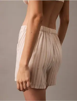 Calvin Klein Woven Viscose Sleep Shorts - White Sand