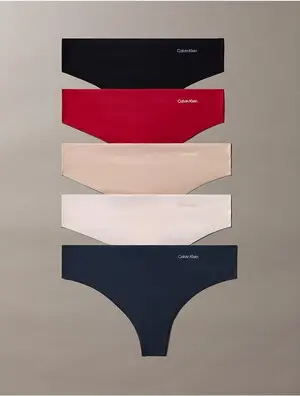 Calvin Klein Invisibles 5-pack Thong - Red Stamp Multi
