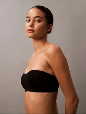 Calvin Klein Form To Body Lightly Lined Bandeau Bralette - Black