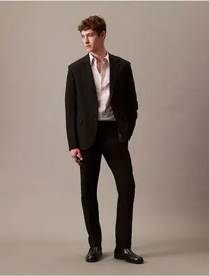 Calvin Klein Refined Stretch Blazer - Black